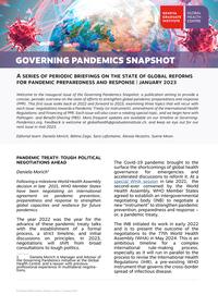 Governing pandemics snapshot. Issue 1